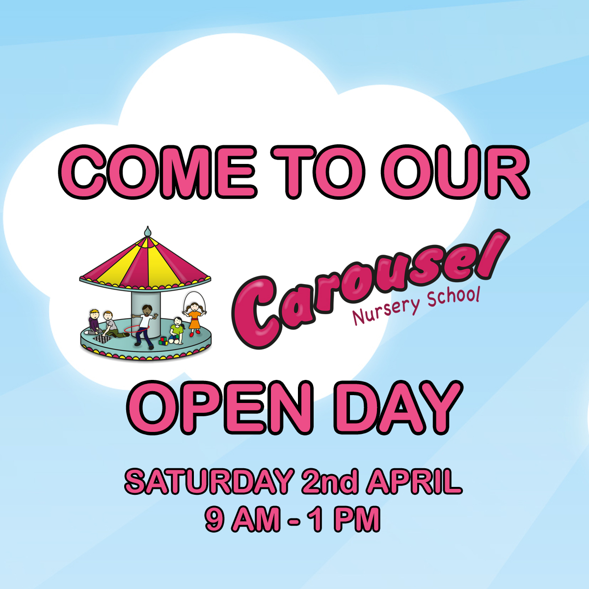Open Day 2nd April – Carousel Nursery School